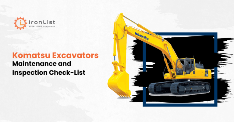 Komatsu Excavators Maintenance and Inspection Check-List – Premium ...